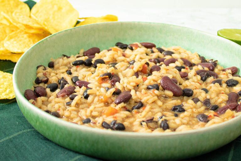 Mexicansk risotto - Risotto med bønner, chili og mexicanske krydderier